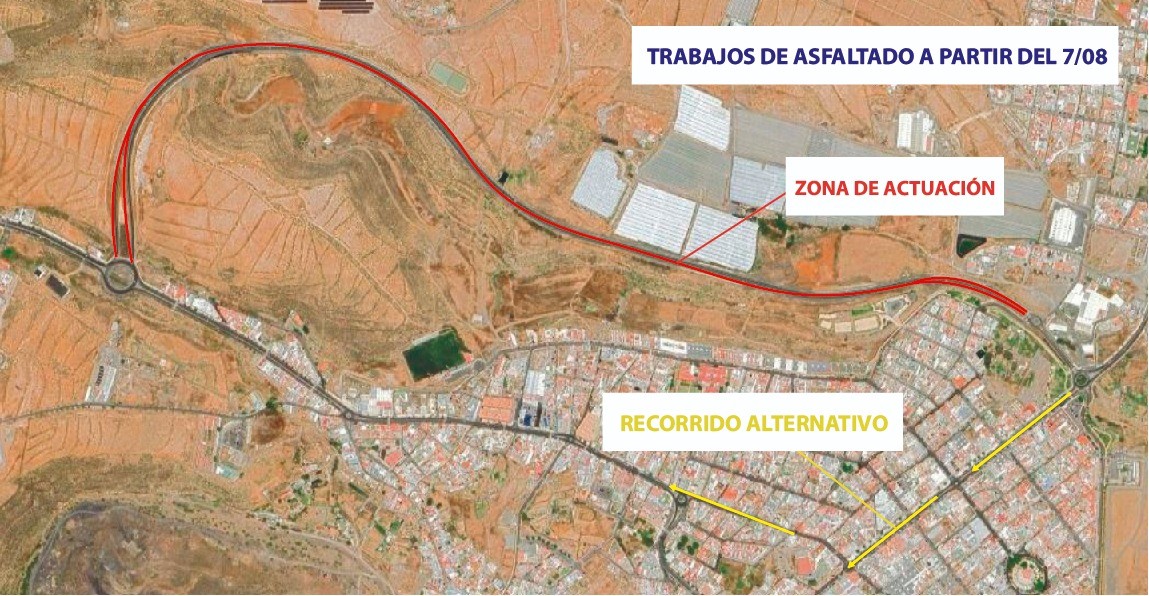 Comienza la rehabilitación de la circunvalación de Carrizal